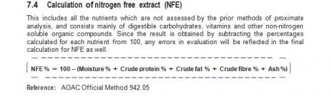 7.04 Calculation of nitrogen free extract (NFE) | Dairy Knowledge Portal