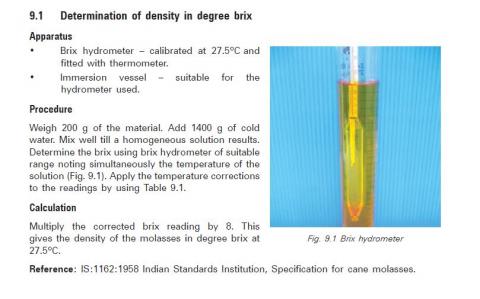 9.1 Determination of density in degree brix. | Dairy Knowledge Portal
